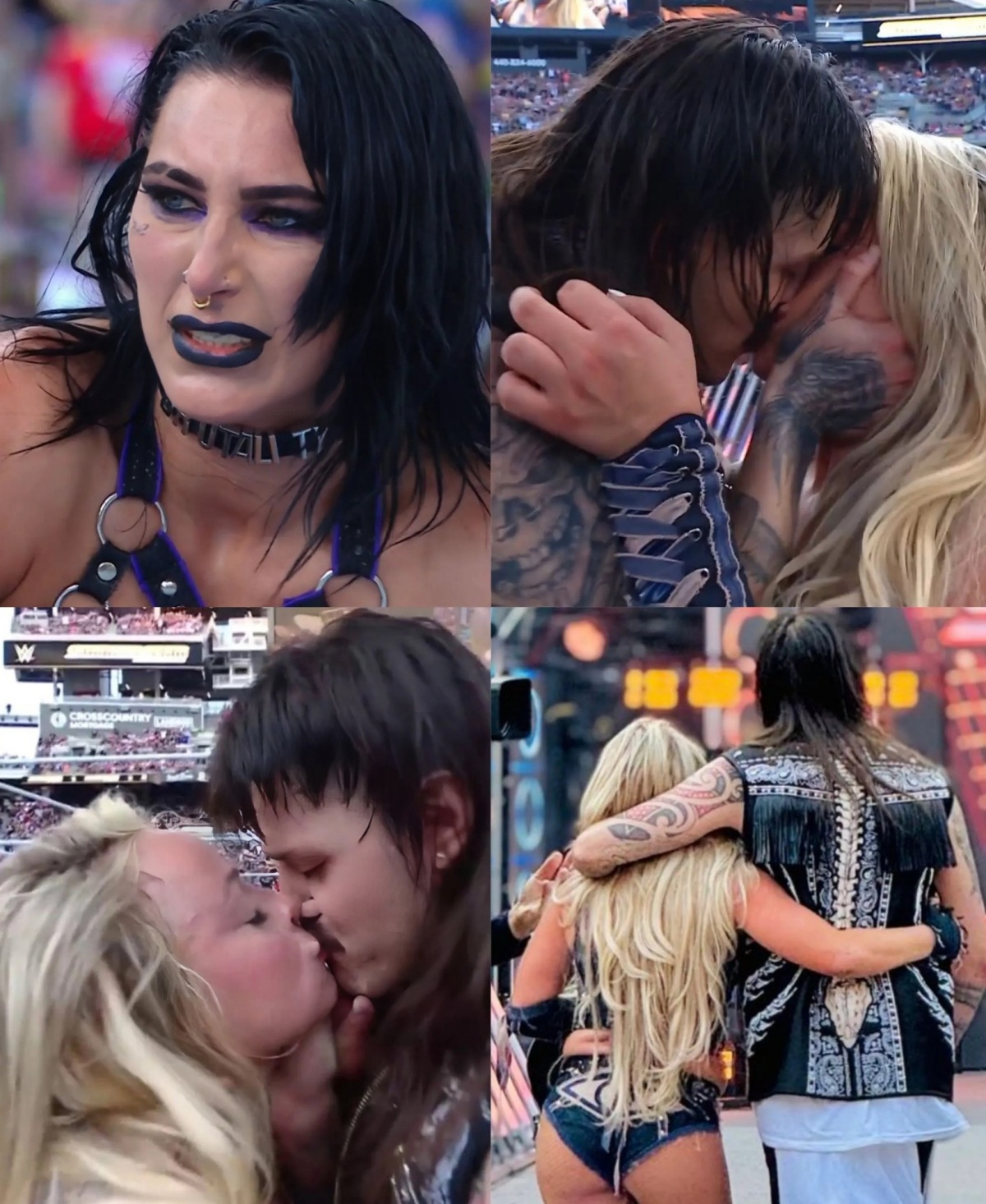 Liv Morgan sends four-word message to Rhea Ripley after kissing Dominik Mysterio at SummerSlam ...